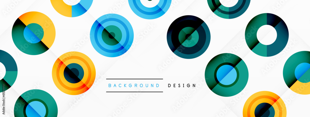 Abstract background with circle symmetric grid composition. Circle ...