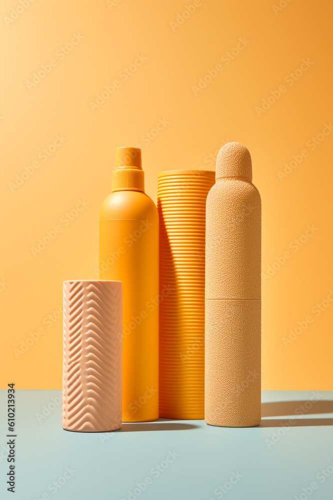 Bote de protector solar y producto para la piel para verano, bronceador ...