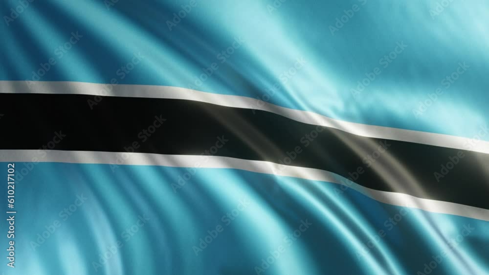 Botswana flag is waving 3D animation. Botswana flag waving in the wind. National flag of ...