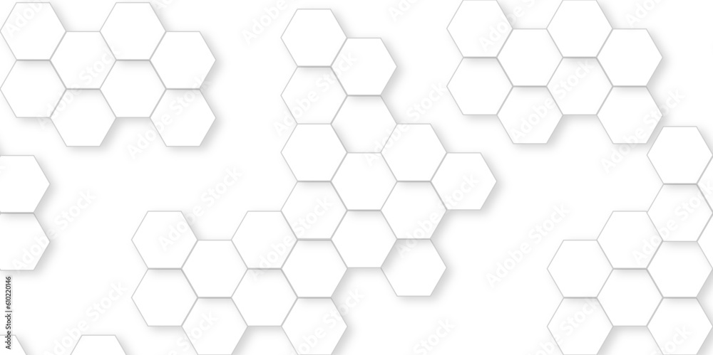 Abstract hexagon background. Abstract white and grey seamless hexagon ...