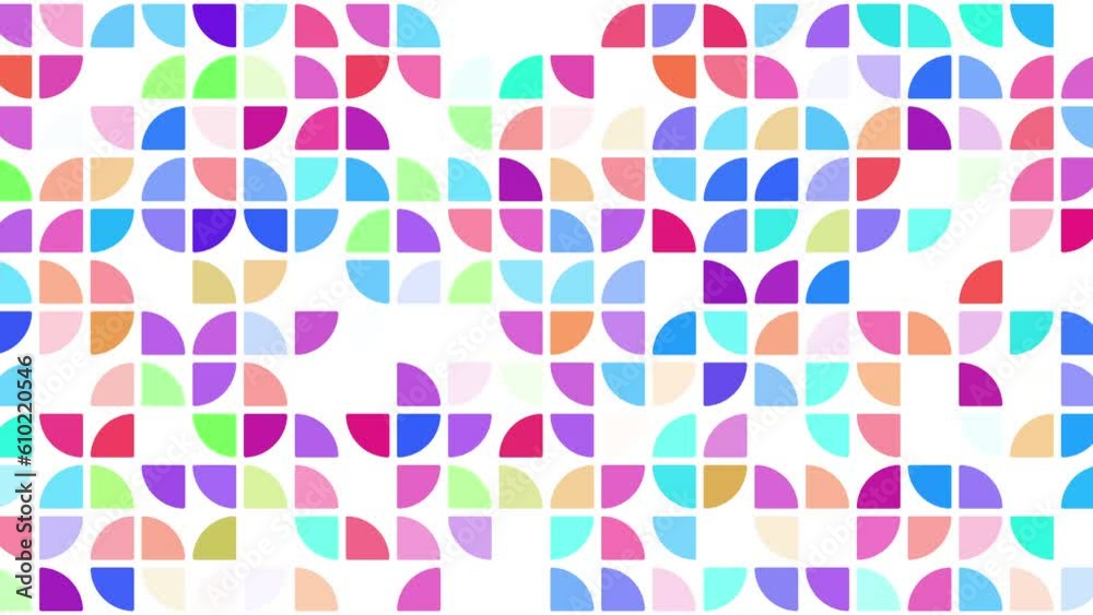 2D simple animation of quarter circle pattern with opacity and rotation ...