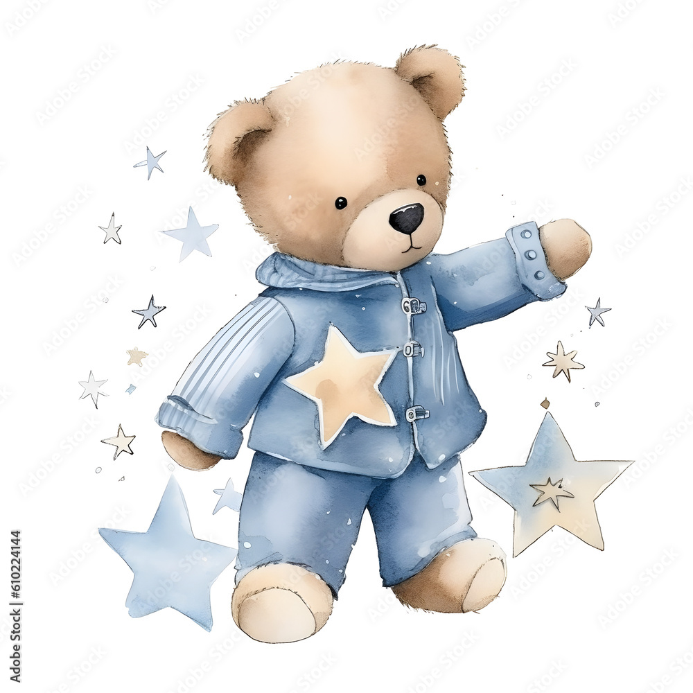 Blue Teddy Bear Clip Art