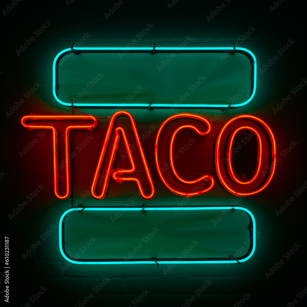 Generative AI: Taco sign with room for prices and types to be added ...