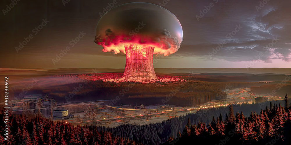 Fictional Illustration of a Nuclear Explosion Wallpaper Background ...