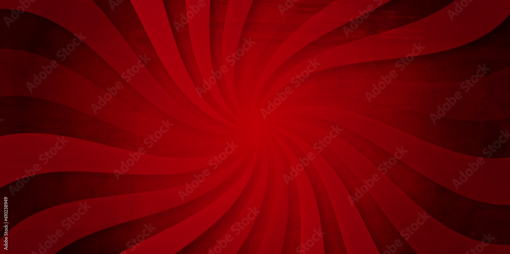Swirl sunburst background. Line sunray 2d vector background. Red ...