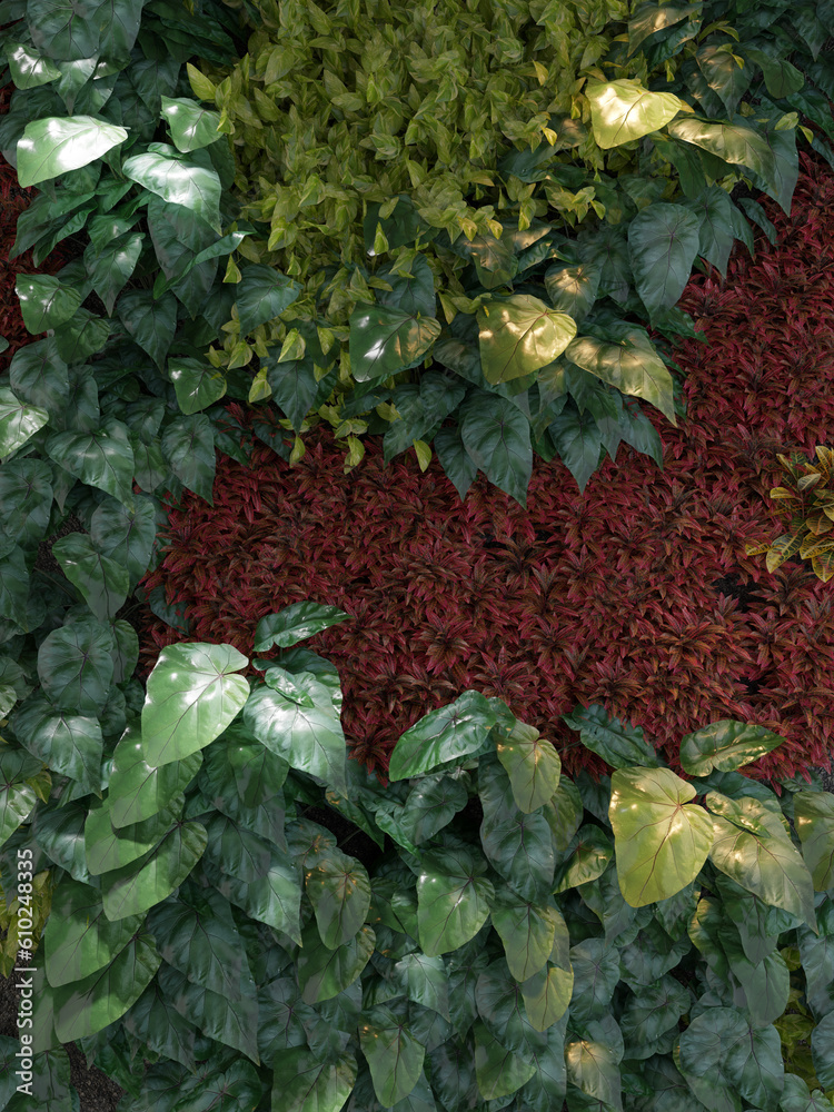 captivating vertical garden 3d render. Explore lush green walls, living ...