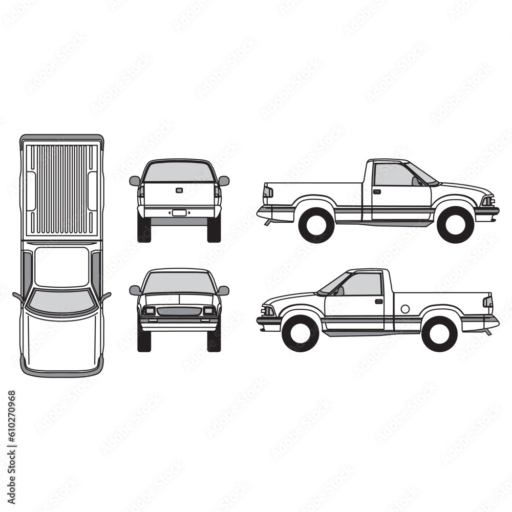 outline of cargo car part 27 Stock Vector | Adobe Stock