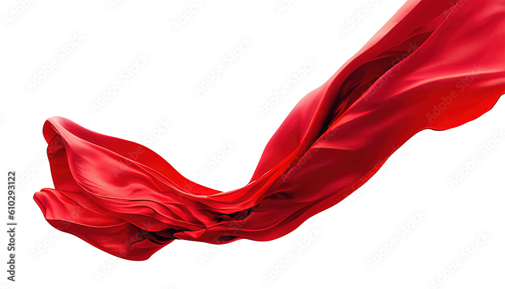 Red Silk fabric Fluttering Cloth in the Wind Seamless Background with ...