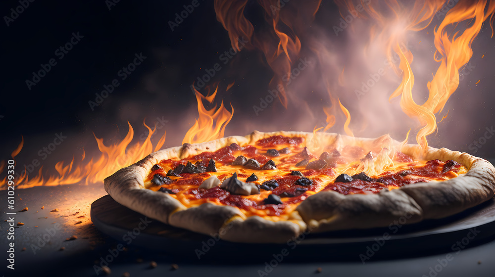 Sizzling Hot: Fire-Burned Pizza Delights with Smoky Flavors and Crispy ...