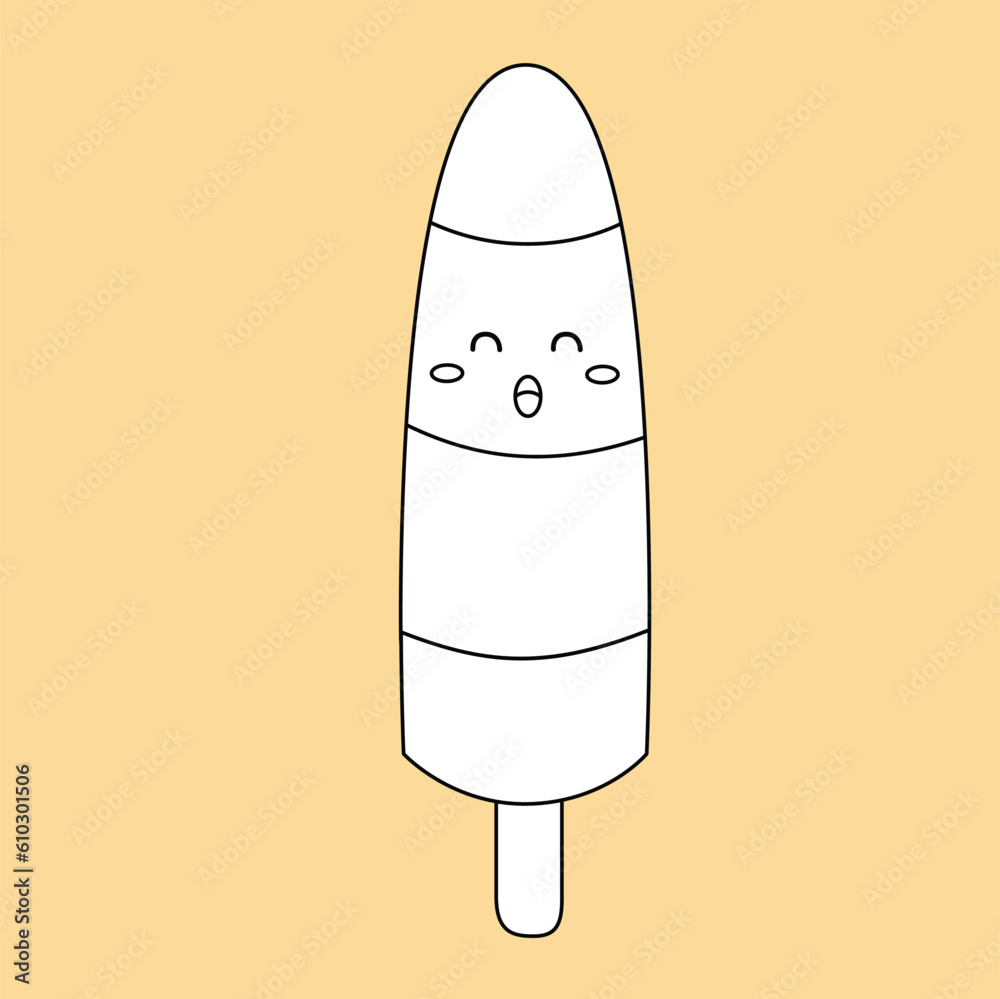 Cute Ice Cream Flavor Dessert Snack Doodle Cartoon Digital Stamp ...