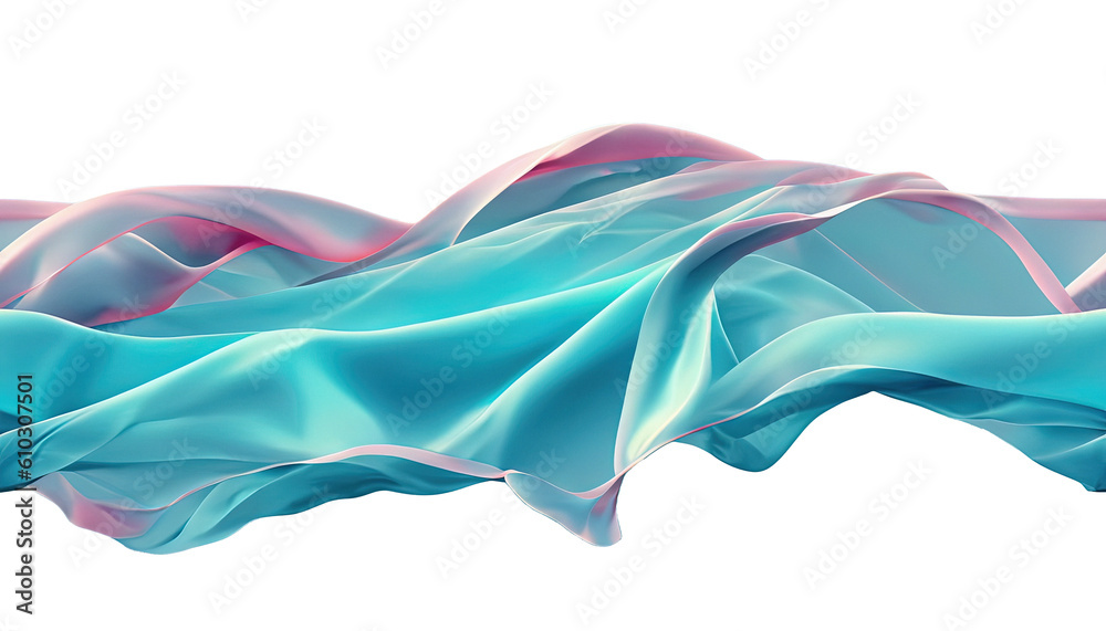 Blue Silk fabric Fluttering Cloth in the Wind Seamless Background with ...