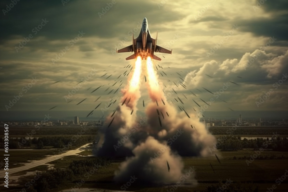 Fighter jet engaged in a high-stakes aerial battle. jet maneuvers ...