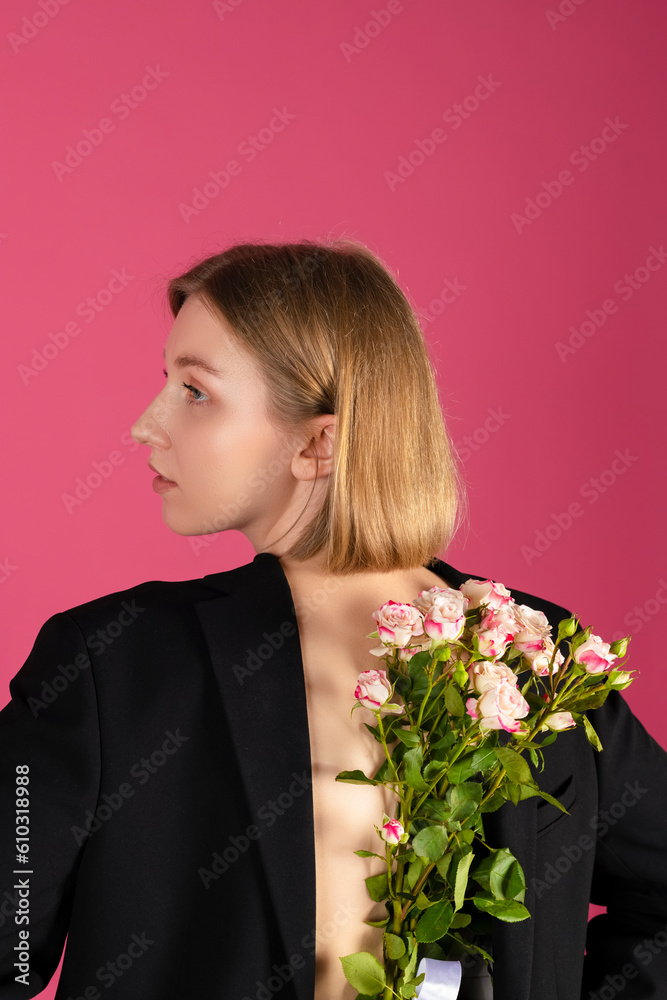 Girl is wearing clothes in reverse. Unusual and creatively strange ...