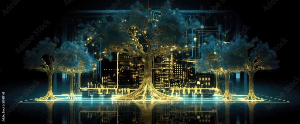 Electronic trees circuit design. Sustainable and renovable energy ...