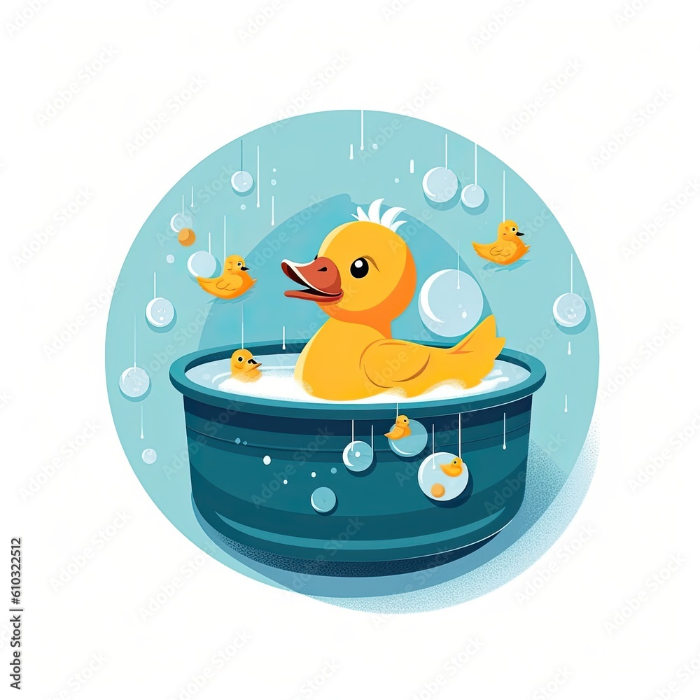 Rubber duck logo for children's companies and other promotional ...