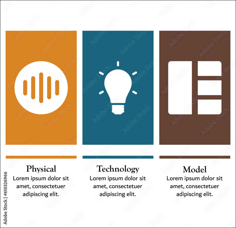 PTM - Physical Technology Model Acronym. Infographic template with ...
