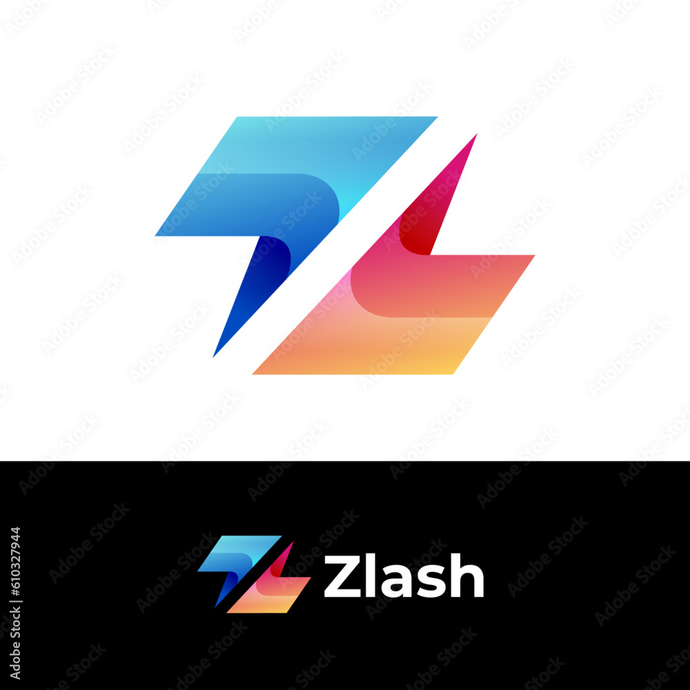 letter z logo | flash logo Stock Vector | Adobe Stock
