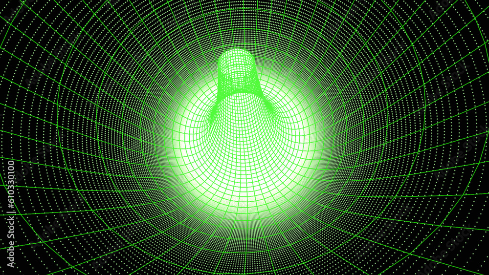 Globe Wireframe Green Wave Lines Were Used To Create A Vector Digital Illustration Futuristic