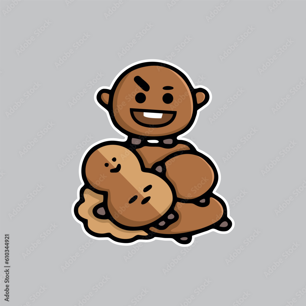 SHOOKY cute bt21 big set sticker concept vector design Stock Vector ...