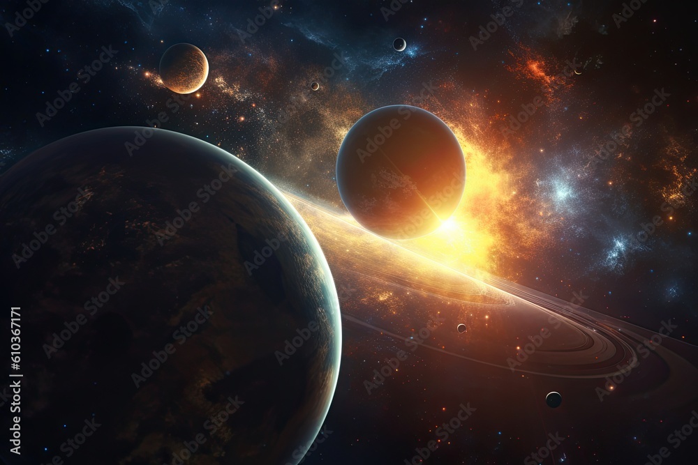 Outer Space Planets And Stars
