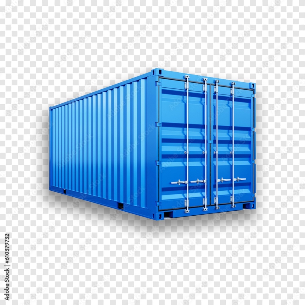 Cargo container on a transparent background. Maritime , shipping ...