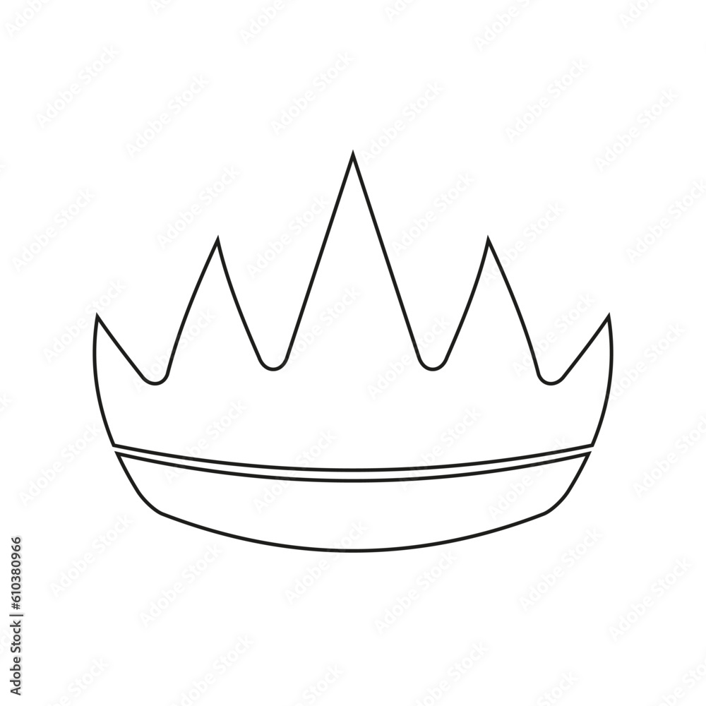 The crown is a symbol of monarchical power on a white background. Stock ...