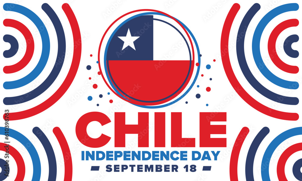 Chile Independence Day. Happy national holiday Fiestas Patrias. Freedom ...