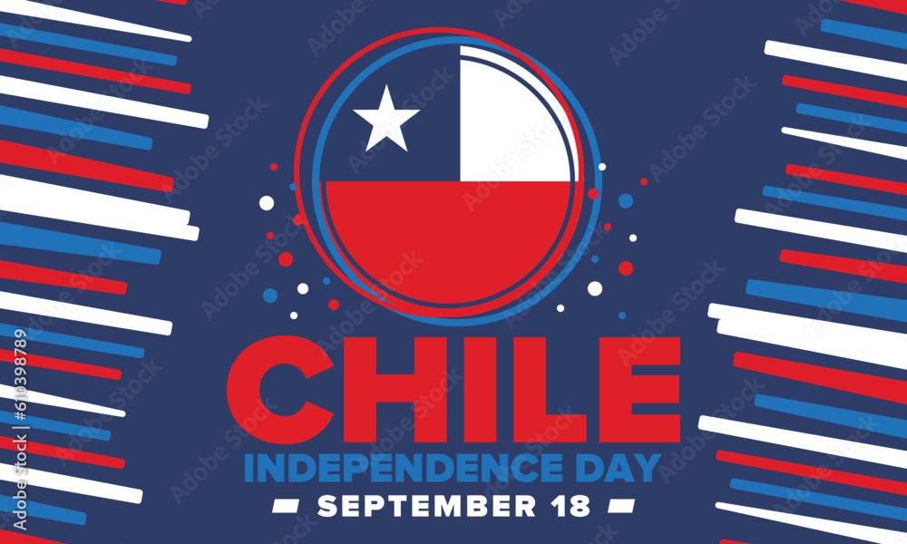 Chile Independence Day. Happy national holiday Fiestas Patrias. Freedom ...