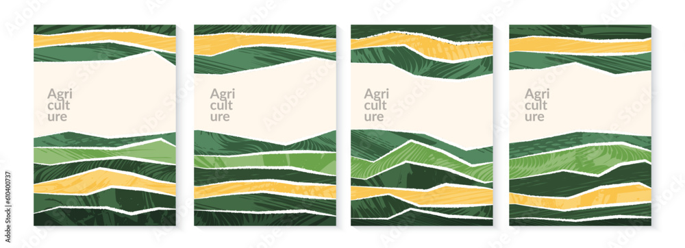 Abstract eco green agricultural vector background. Farm field template ...