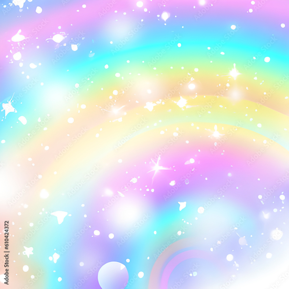Fantasy, Rainbow Background ,Vector ,illustration ,of galaxy fantasy ...