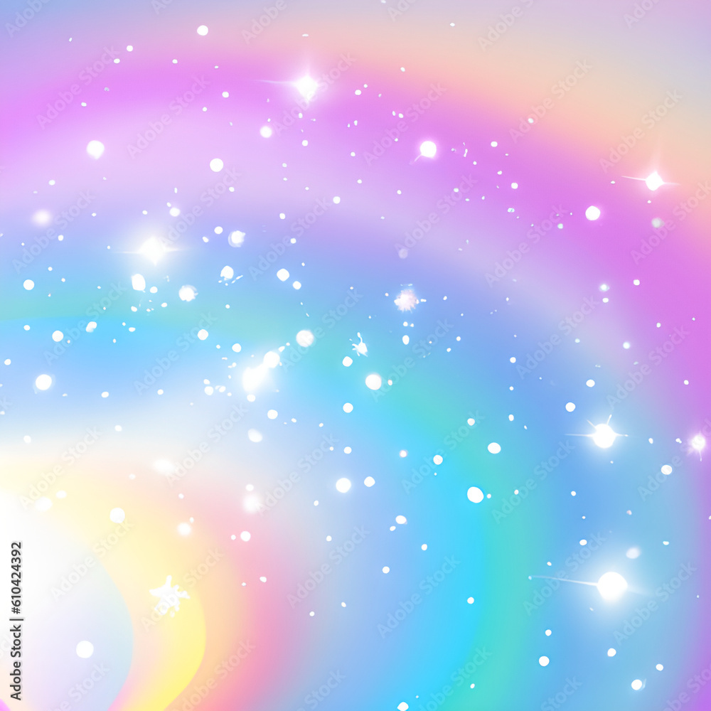 Fantasy, Rainbow Background ,Vector ,illustration ,of galaxy fantasy ...