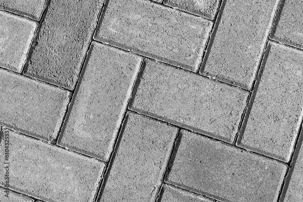Paving stone texture. The texture of the paved tiles at the bottom of ...