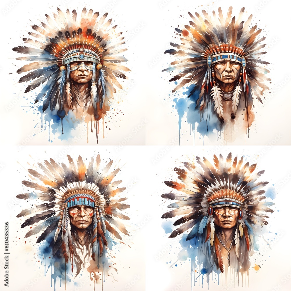 This watercolor painting collection is Native American-inspired and ...