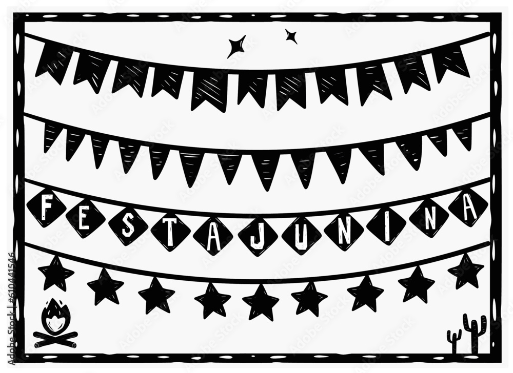 Vetor de Festas Juninas (June festivals) traditional brazilian party ...