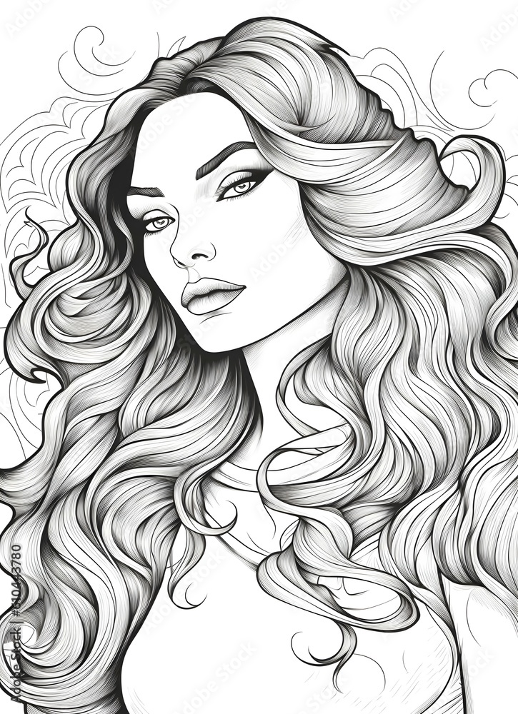 black and white coloring page of transgender woman pride. detailed ...