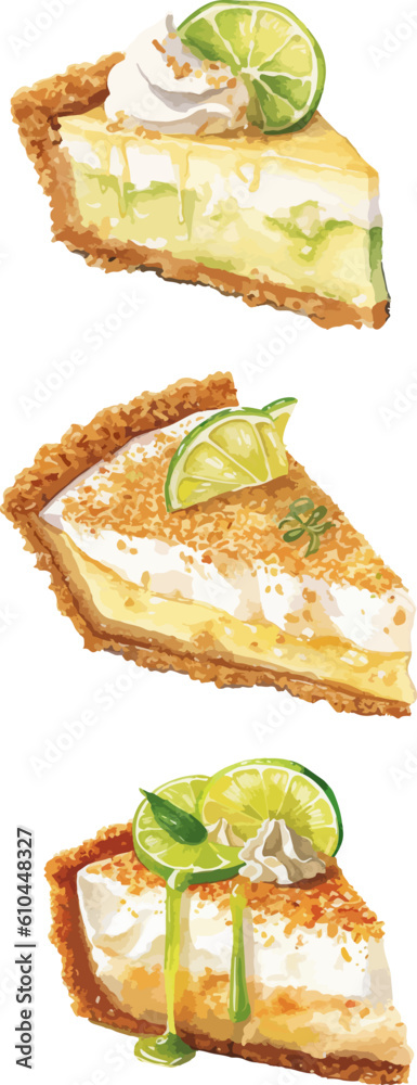 Key lime pie clipart, isolated vector illustration. Stock Vector ...