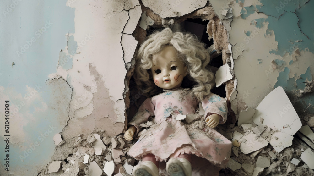 A metaphorical representation of the devastating impact of war on ...