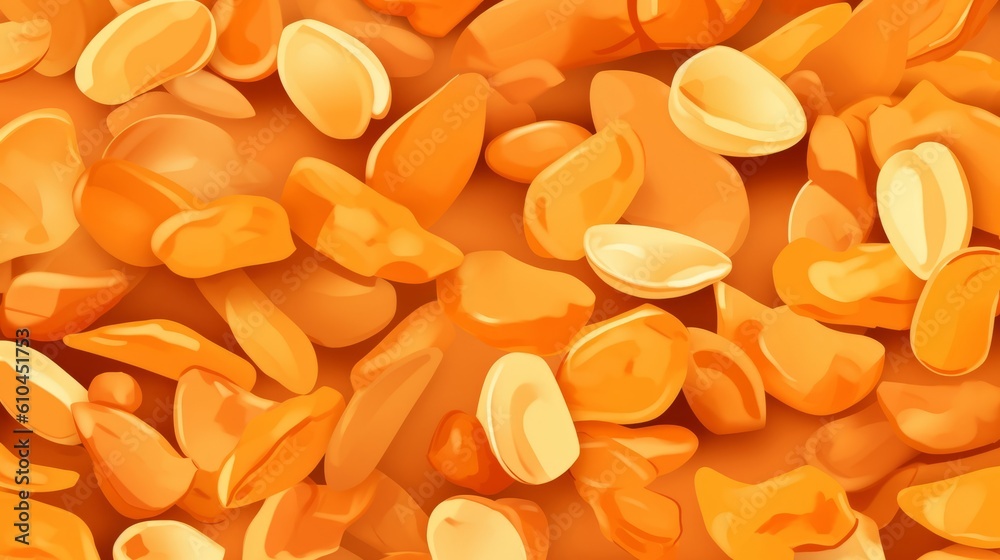 Sweet Peanut Brittle Candy Cartoon Horizontal Background Illustration ...