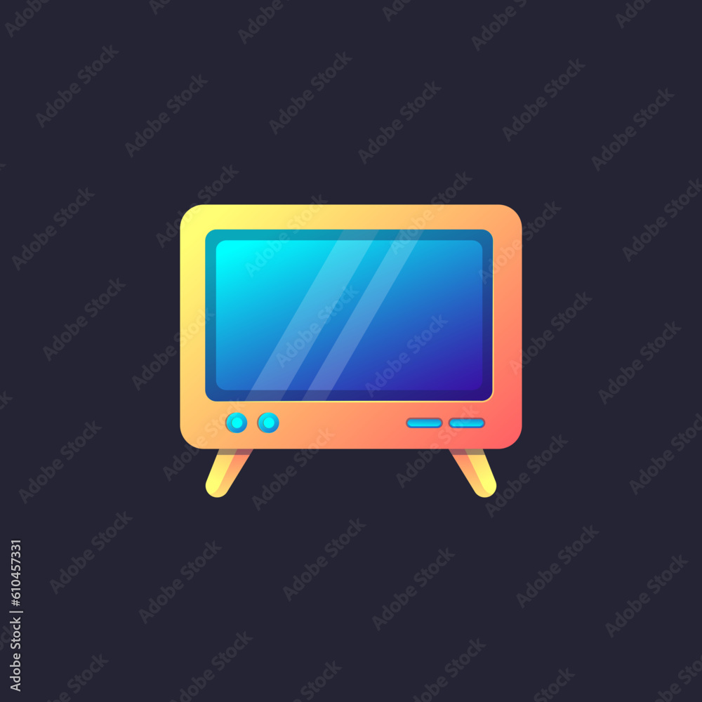 flat screen television logo design inspiration Stock Vector | Adobe Stock