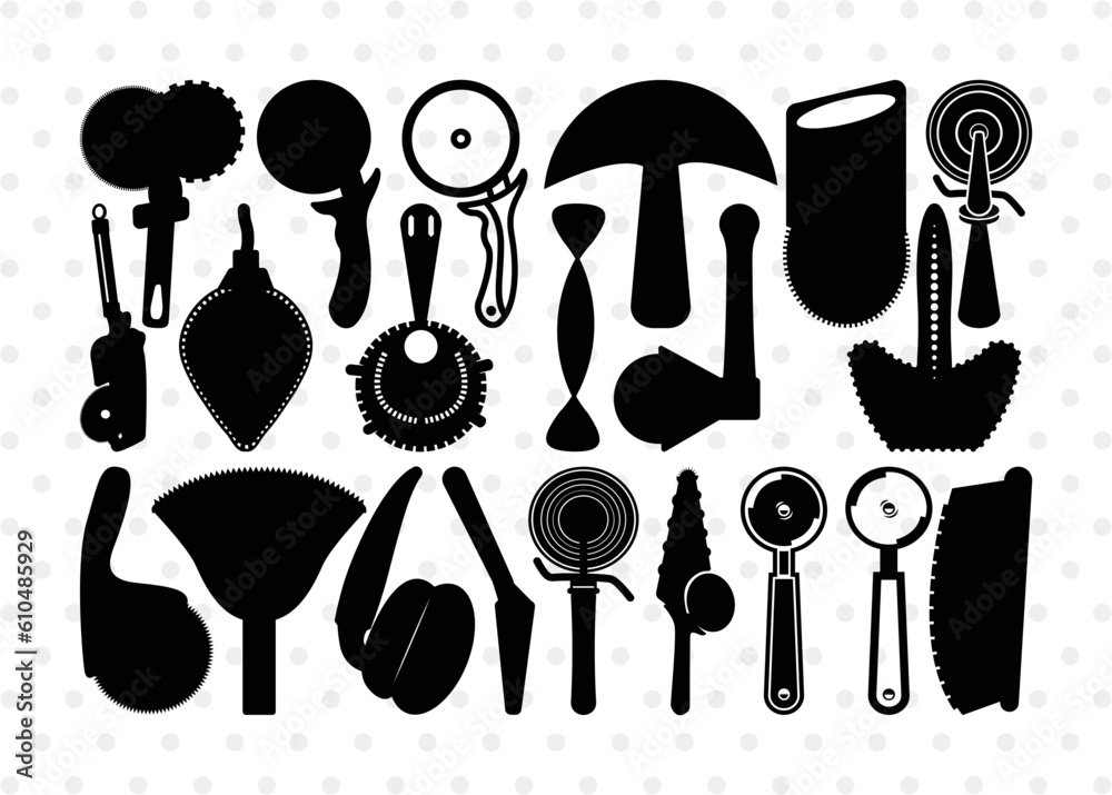 Pizza Cutter Silhouette, Pizza Cutter SVG, Pizza Wheel Svg, Cutter Svg ...