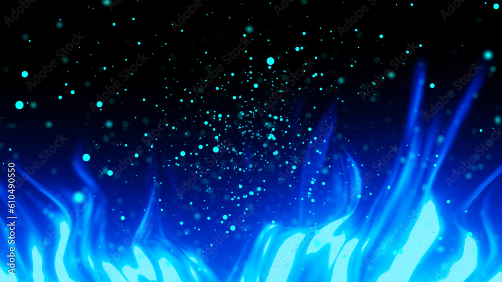 Blue fire particles wallpaper, Blue background, Blue particles ...