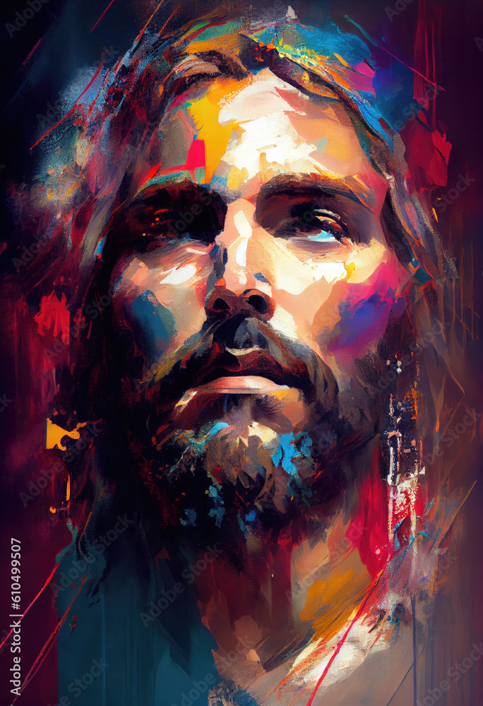 Jesus Christ Rising Painting - God Catholic Christian Religion Stock ...