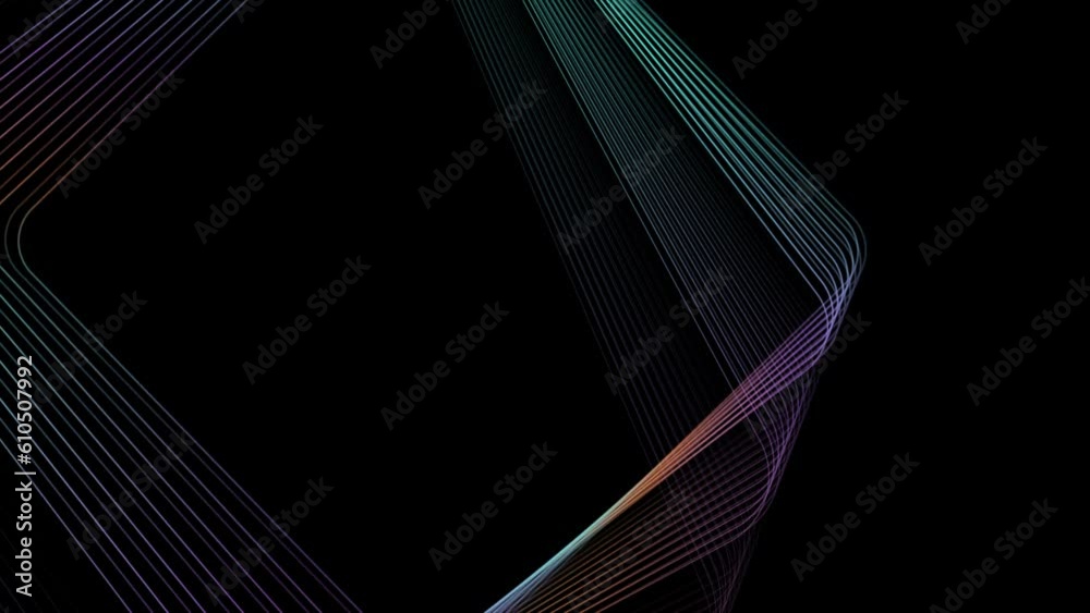 Blue violet square lines abstract tech background. Seamless looping ...
