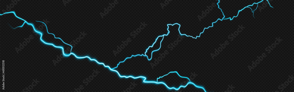 Realistic lightning bolt isolated on transparent background. Vector ...