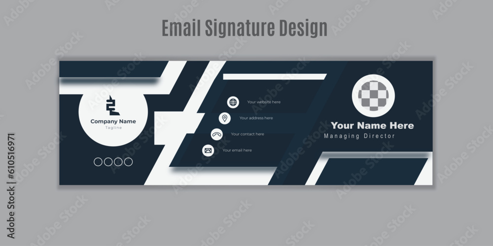 Email signature design template, Social media email signature design ...