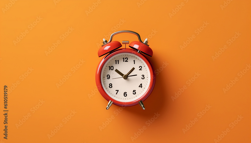 Clock isolated on empty background, generative ai, digital illustration ...