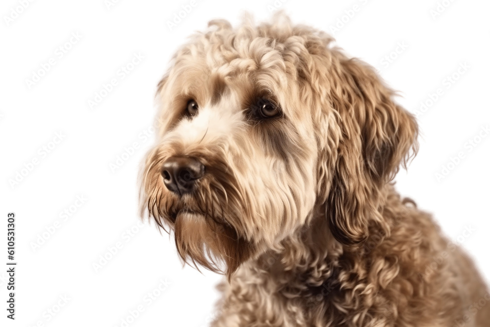 Labradoodle Dog Isolated Illustration on Transparent Background ...