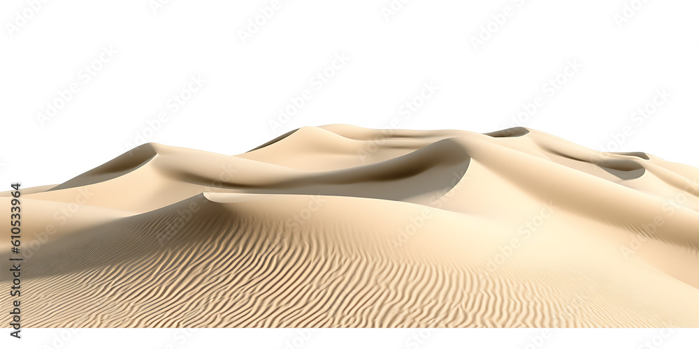 Desert Sand landscape scene isolated on Transparent Background, Png Cutout, Generative Ai ...
