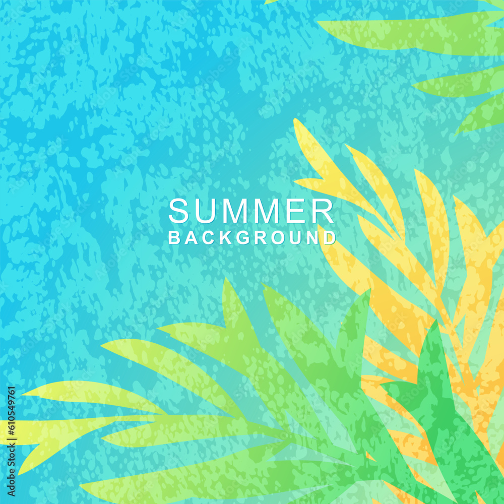Summer background with tropical leaves. Texture and gradient of green ...