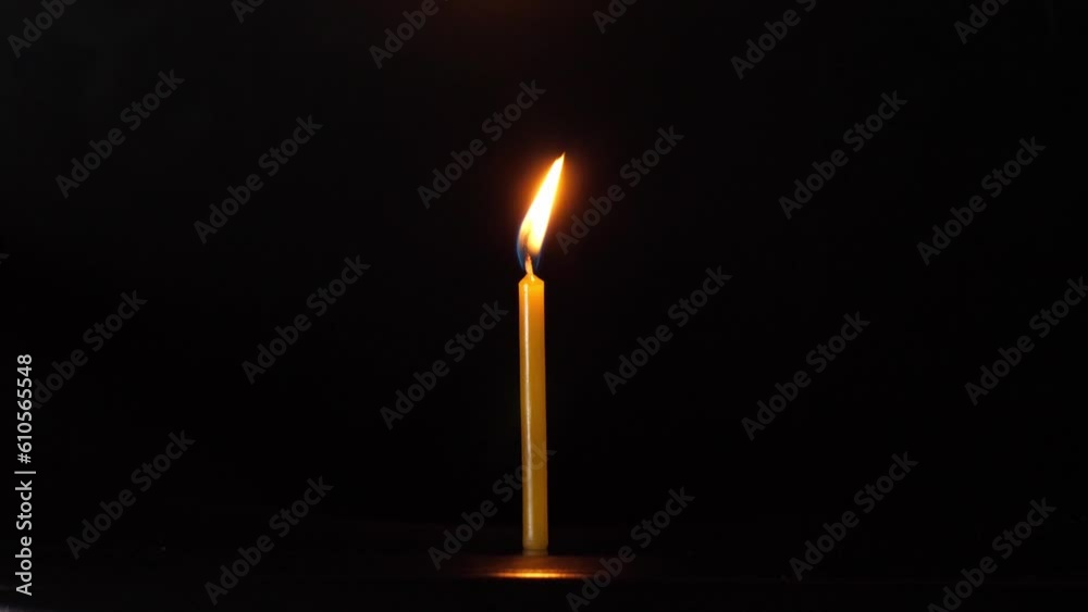 Stop motion of candle form ignite untill extinguish, fast speed cut ...